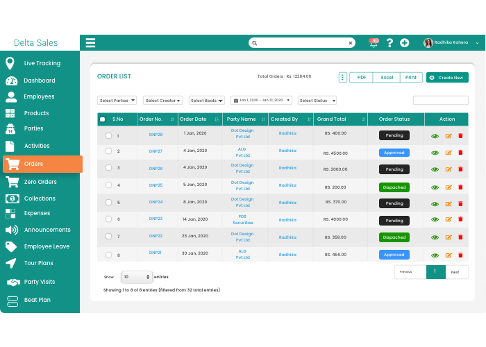 Delta Sales App - Field Sales Tracking Software